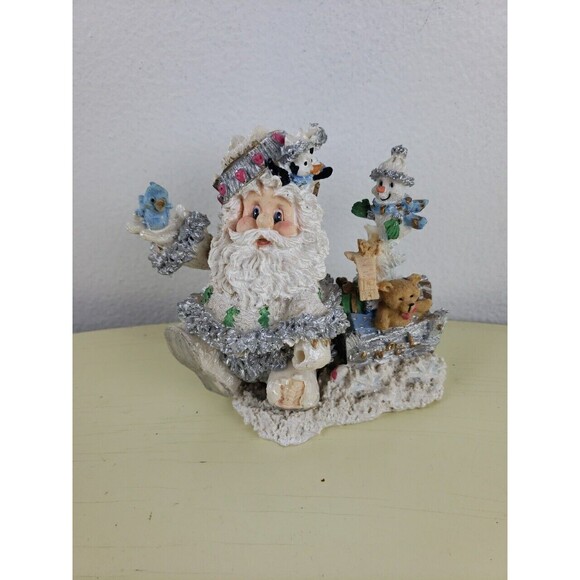 Holiday | Vintage White Santa Toy Chest Noel Christmas Decor Decoration ...
